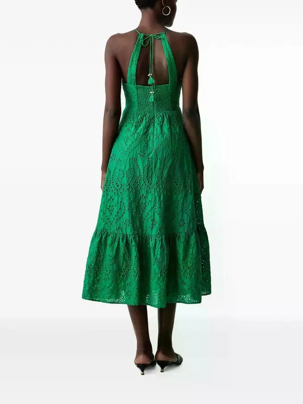 MORGAN Broderie-anglaise Tiered Midi Dress