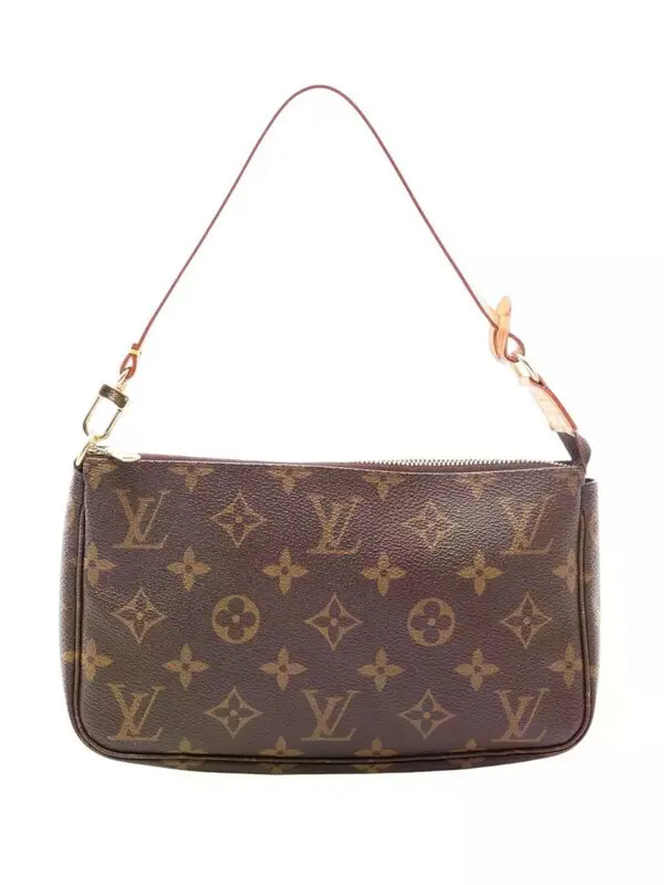 LOUIS VUITTON 2001 Monogram Pochette Accessoires Shoulder Bag - Brown