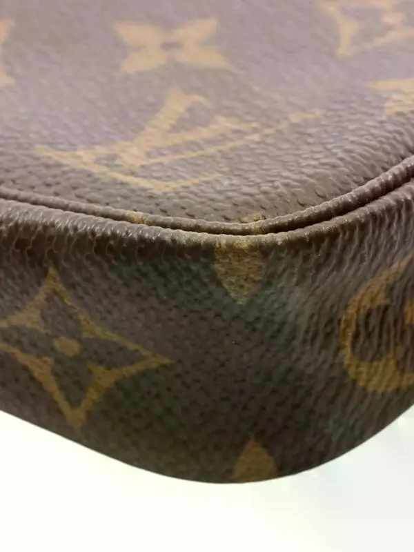 LOUIS VUITTON 2001 Monogram Pochette Accessoires Shoulder Bag - Brown