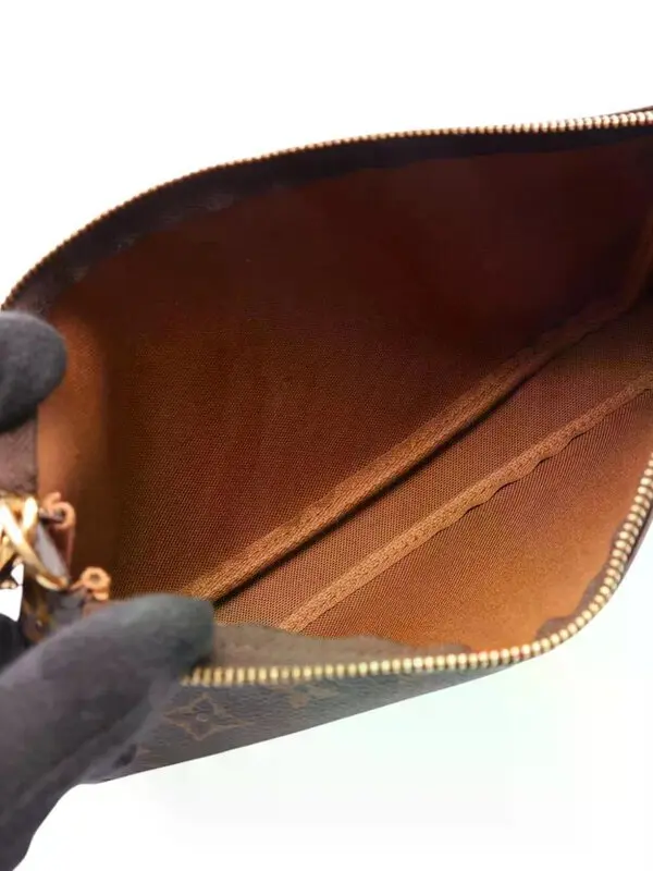 LOUIS VUITTON 2001 Monogram Pochette Accessoires Shoulder Bag - Brown