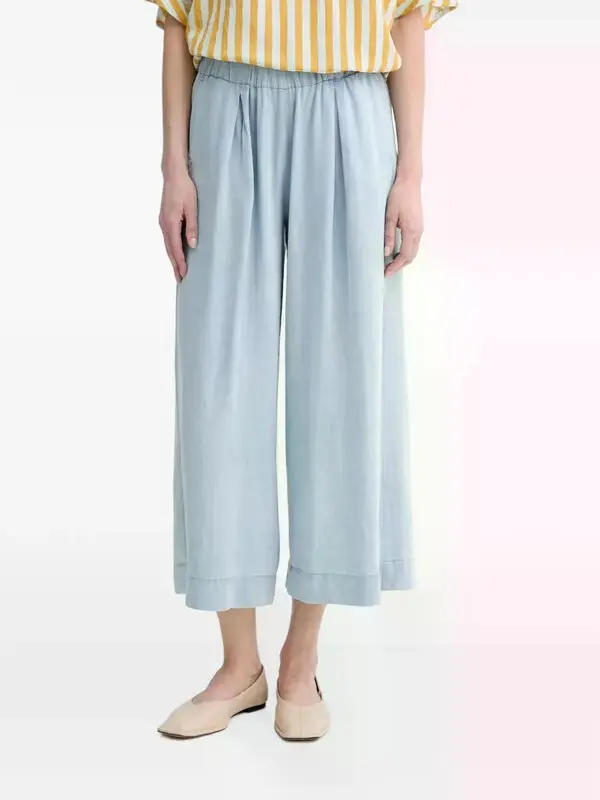 SESSUN Pleated Cropped Trousers