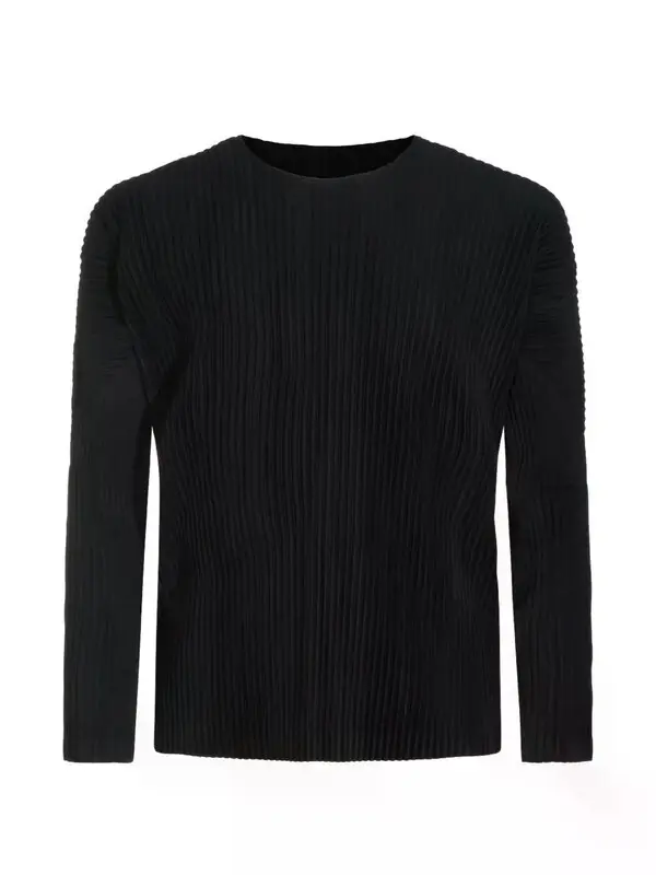 Issey Miyake Pleated Long-sleeve T-shirt - Black