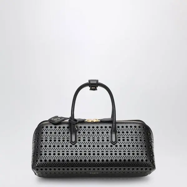 Alaïa Small Delta Bag In Calfskin - Black