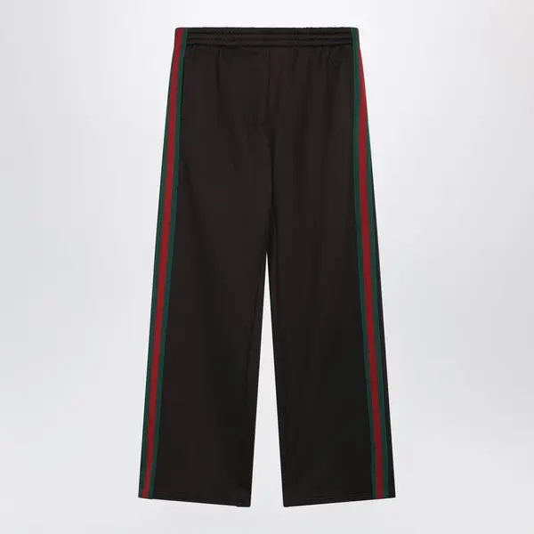 Gucci Deep Chocolate Leisure Trousers In Cotton Jersey