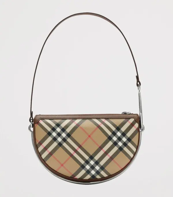 Burberry Small Check Bridle Saddle Shoulder Bag