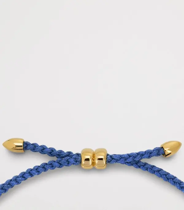 Monica Vinader Gold Vermeil And Diamond Cord Bracelet - Blue