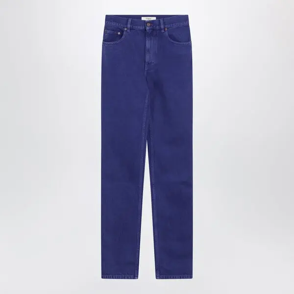 Chloé Royal Indigo Jeans In Cotton Denim