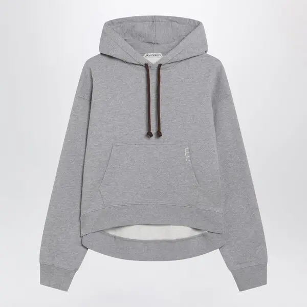 JW Anderson Grey Melange Cotton Hoodie - Gray
