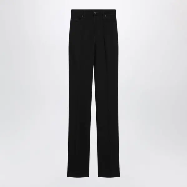Balenciaga High-waisted Cotton Jeans - Black