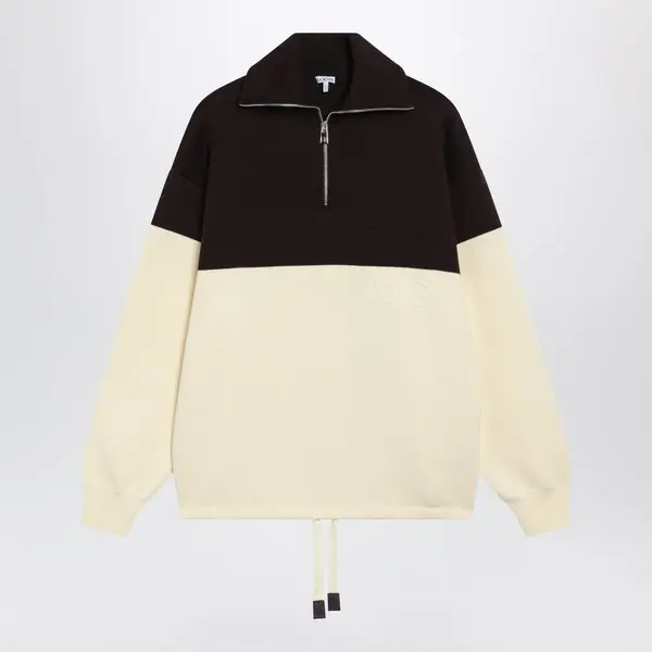 Loewe Two-tone And Yellow Cotton Sweatshirt - Brown
