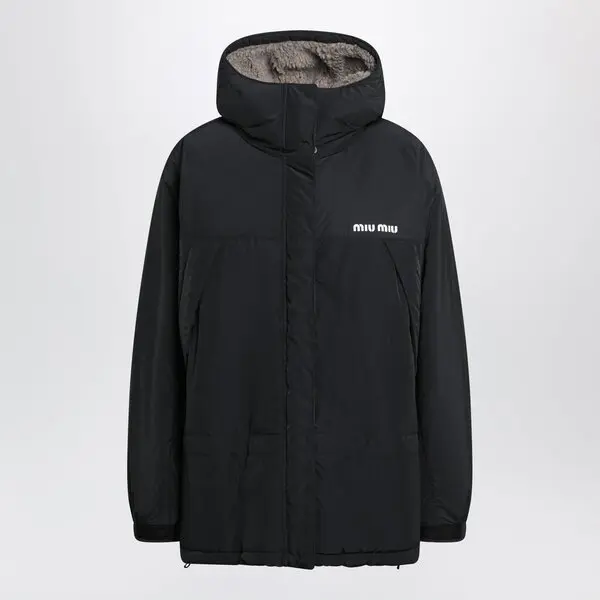 Miu Miu Ponge Down Jacket - Black