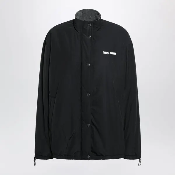 Miu Miu Blouson In Ponge And Fleece - Black