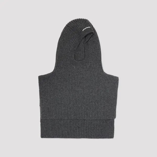 Carven Cashmere Hood Scarf - Grey