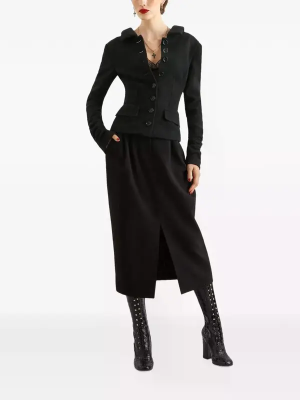Dolce & Gabbana Single-breasted Wool Cloth Jacket