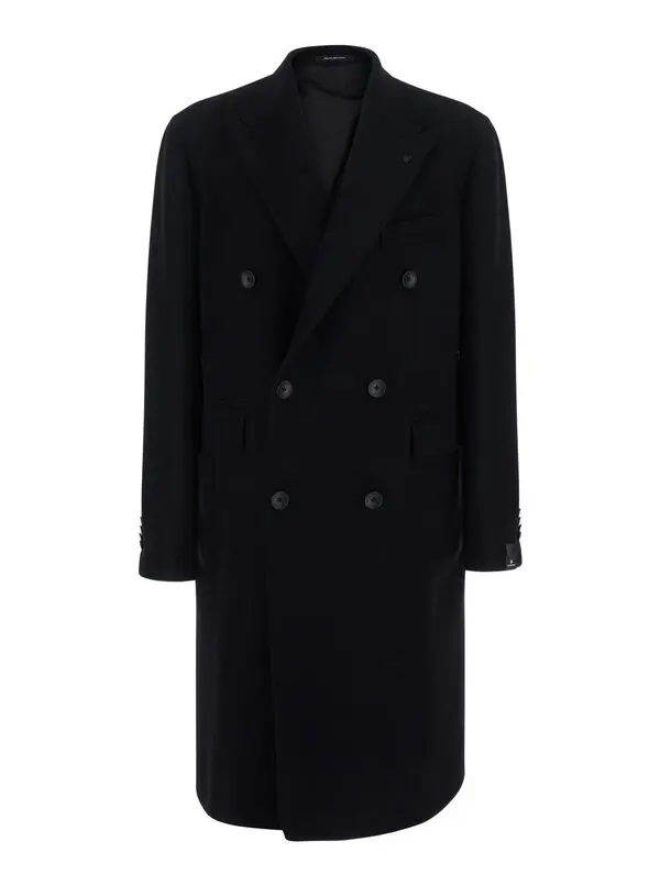 Tagliatore Double-breasted Wool Jacket With Notched Revers And Welt Pockets