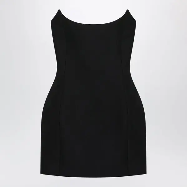 Balenciaga Mini Bustier Dress In Wool And Silk Blend