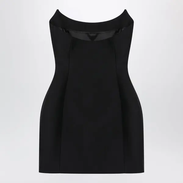 Balenciaga Mini Bustier Dress In Wool And Silk Blend