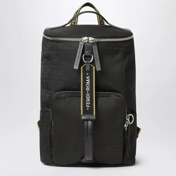 Fendi Tourist Rucksack In Superlight Ff Zucca Fabric - Black