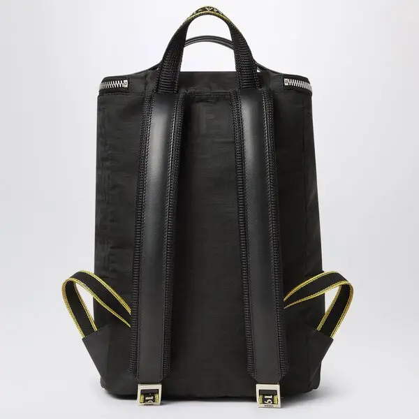 Fendi Tourist Rucksack In Superlight Ff Zucca Fabric - Black