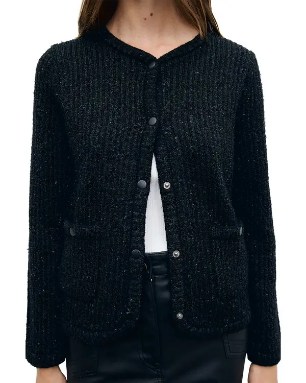 Gerard Darel Roda Patch Pocket Cardigan Sweater