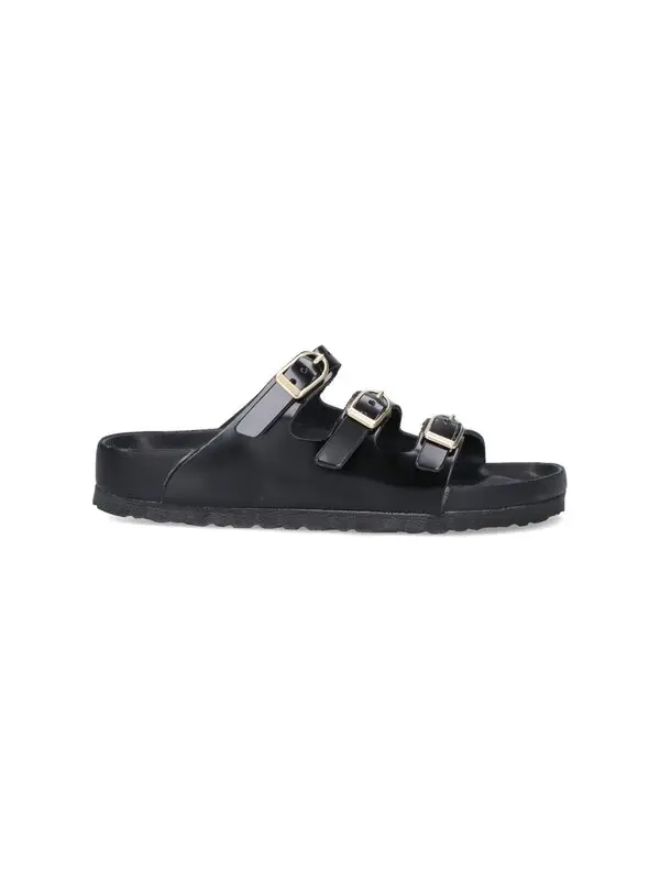 BIRKENSTOCK Triple Strap Platform Sandals - Black