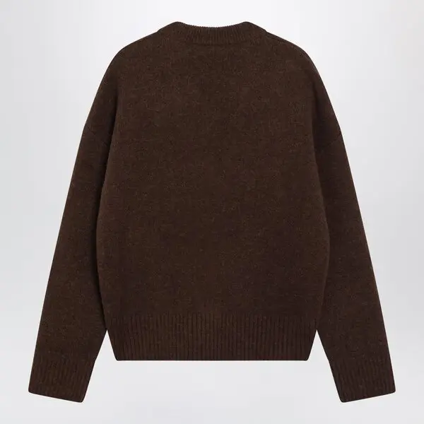 AMI Paris De Coeur Cardigan In Alpaca Blend