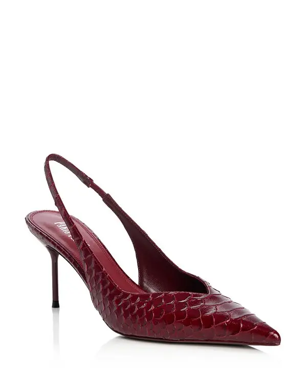 Paris Texas Lidia Croc Embossed Slingback Pumps