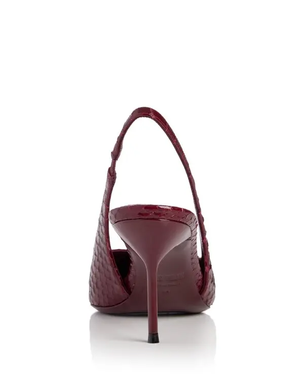 Paris Texas Lidia Croc Embossed Slingback Pumps