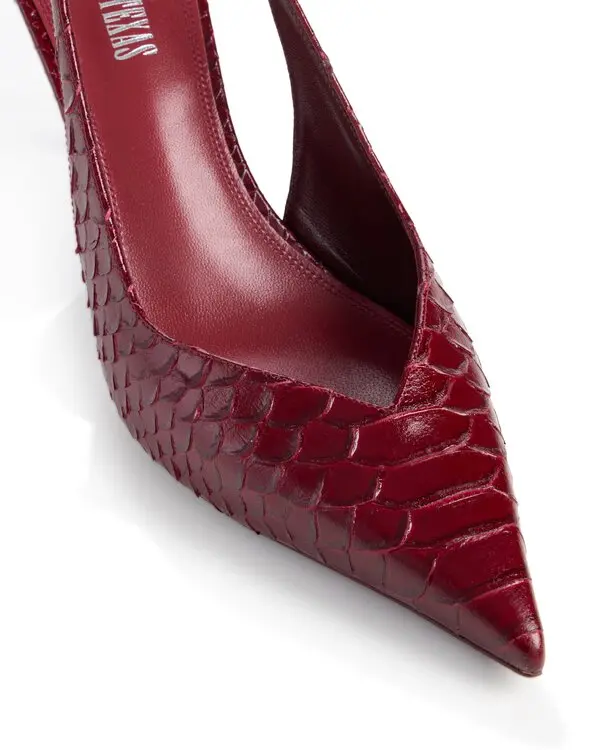 Paris Texas Lidia Croc Embossed Slingback Pumps