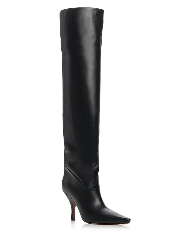 Paris Texas Rose Leather Over-the-knee Boots
