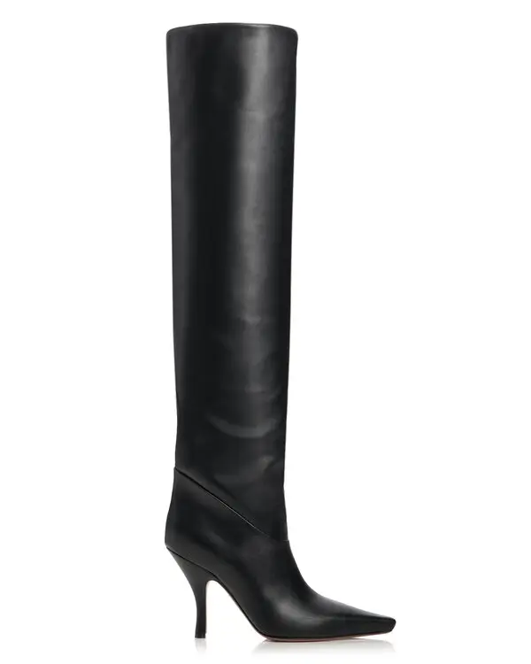 Paris Texas Rose Leather Over-the-knee Boots