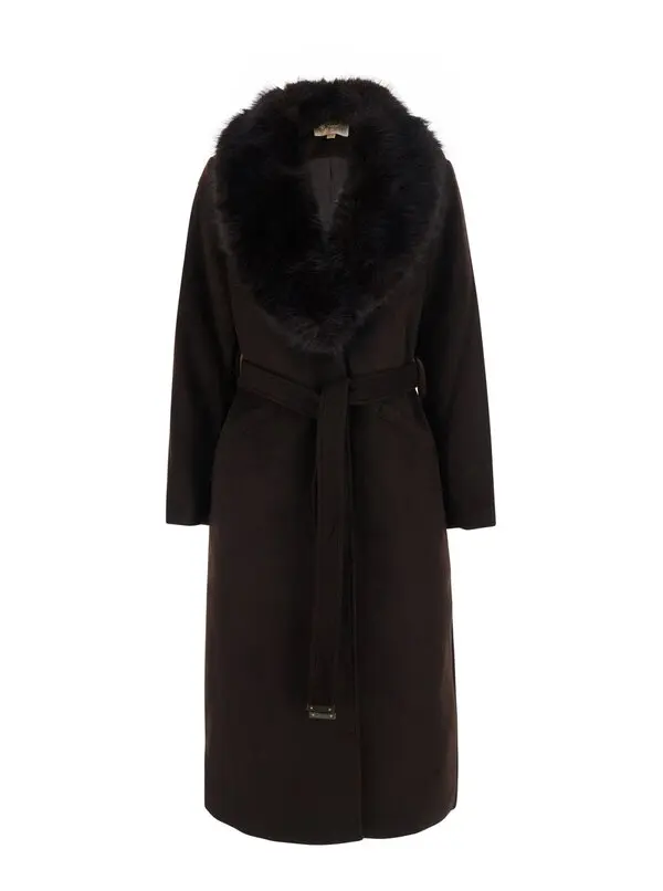 Michael Kors Belted Robe Jacket With Notched Collar And Pockets