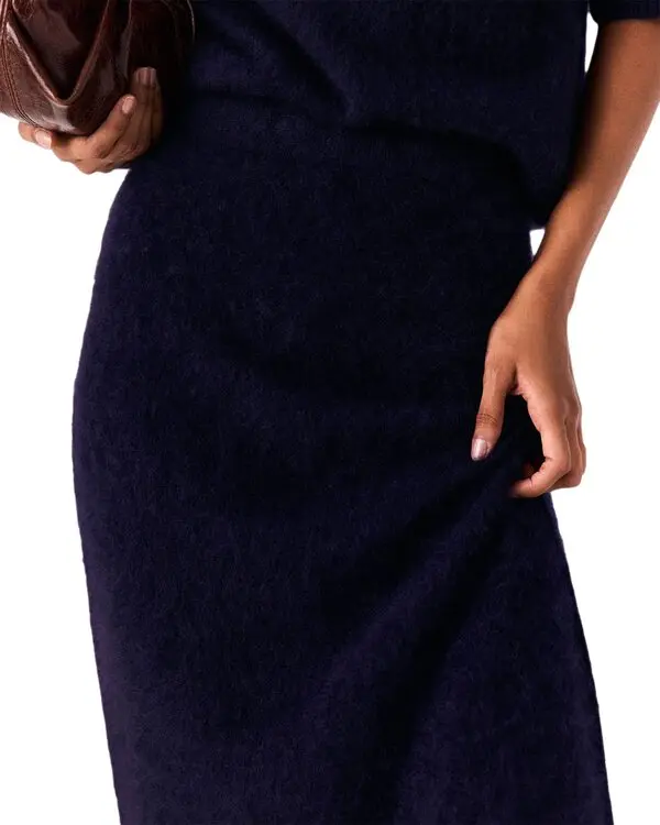 Maje Wool Midi Pencil Skirt
