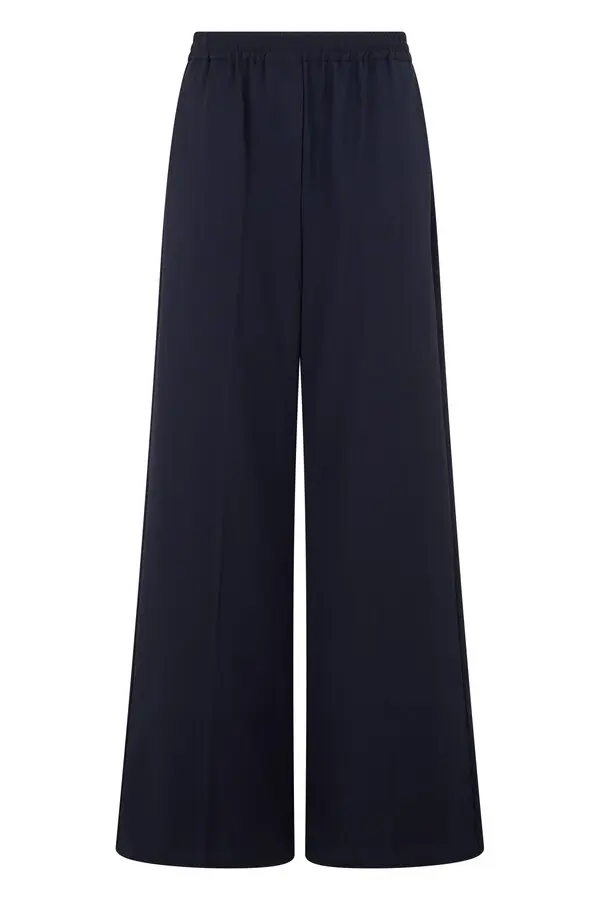 Max Mara Loose High-waist Wool Trousers With Wide Leg