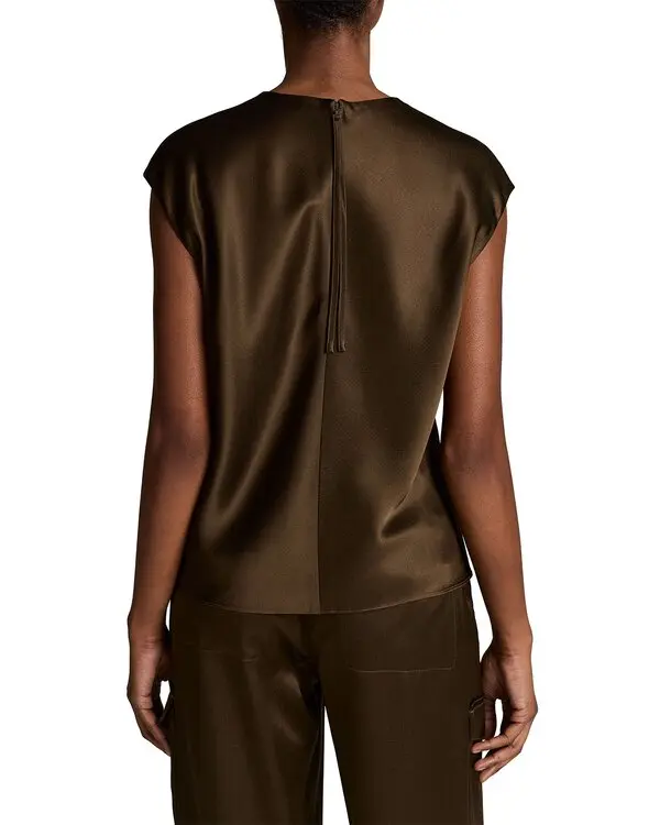 Vince Relaxed Cap Sleeve Satin Top