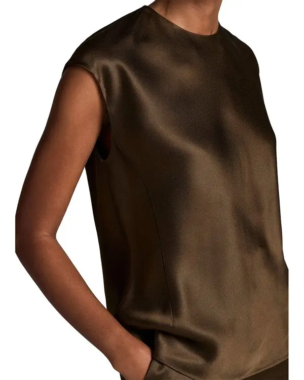Vince Relaxed Cap Sleeve Satin Top