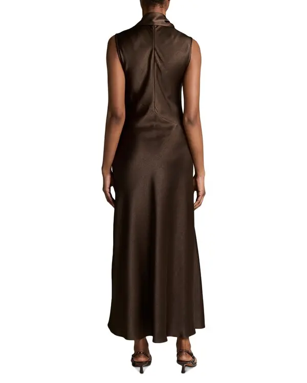 Vince Draped Scarf Tie Sleeveless Dress - Cypress