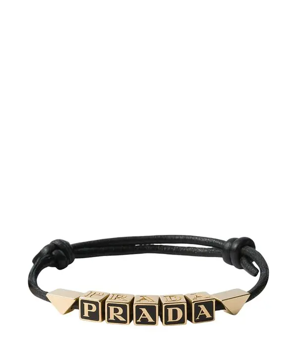 Prada Nappa Leather Bracelet - Black