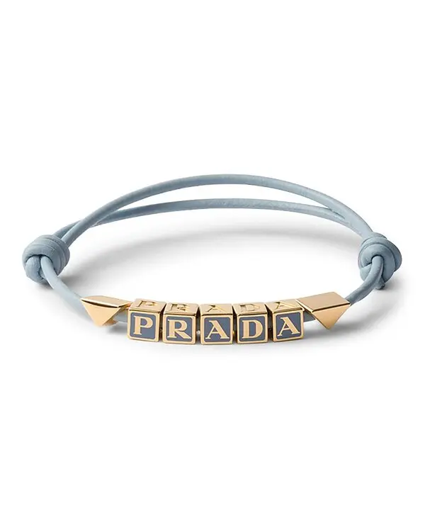 Prada Nappa Leather Bracelet - Light Blue