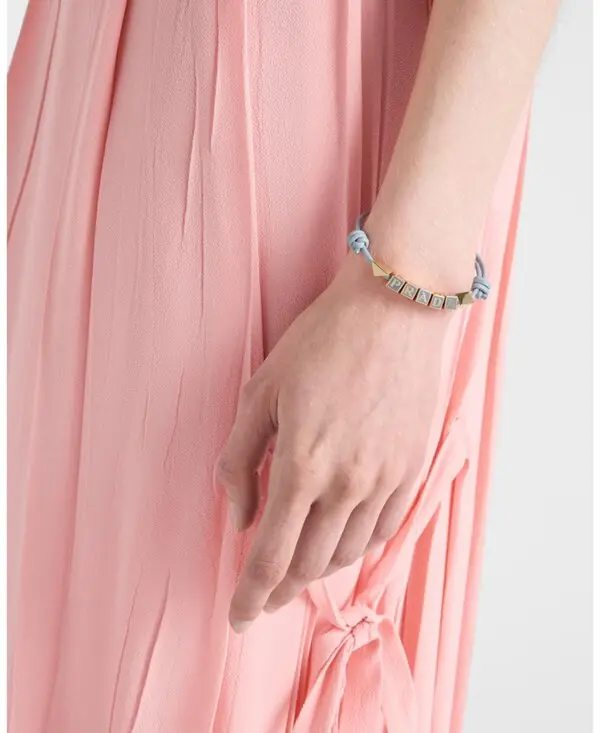 Prada Nappa Leather Bracelet - Light Blue