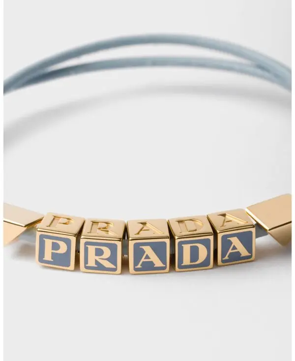 Prada Nappa Leather Bracelet - Light Blue