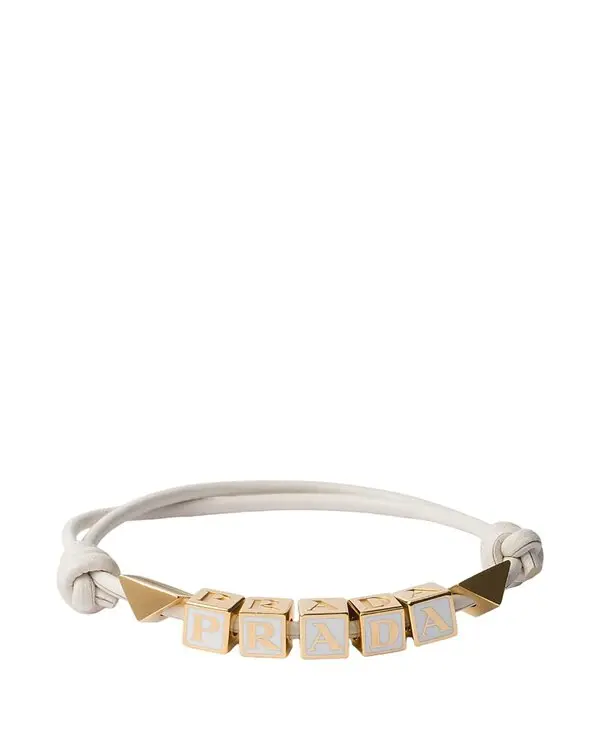 Prada Nappa Leather Bracelet - White