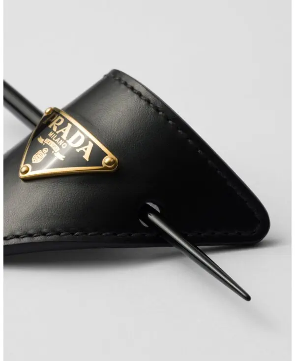 Prada Leather Hair Clip