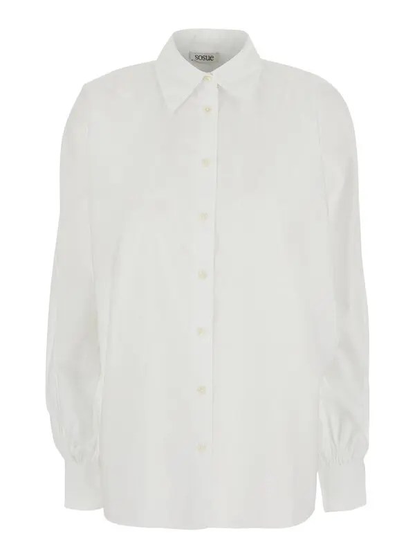 SOSUE Cotton Button-front Shirt With Classic Collar And Long Sleeves