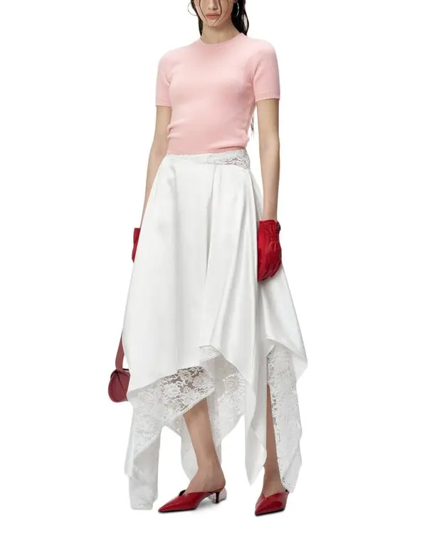 L'EMIUNE Wool & Cashmere Short Sleeve Sweater