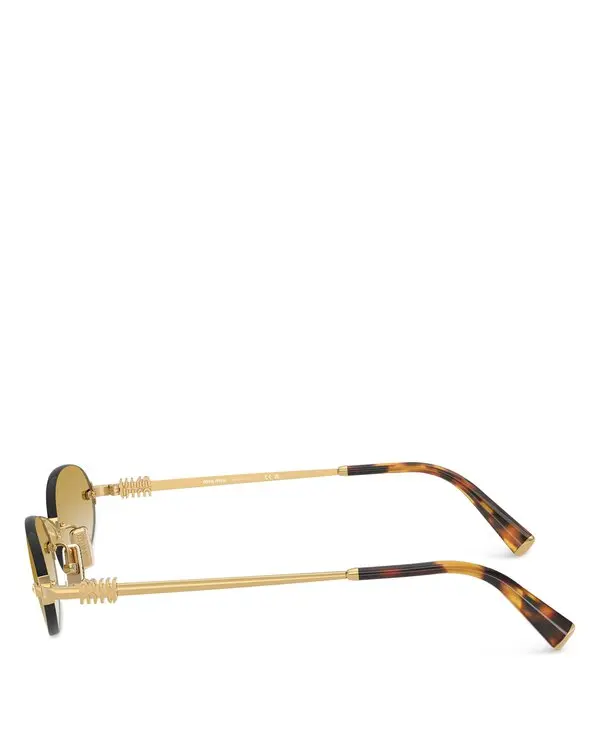 Miu Miu Miu Regarde Oval Sunglasses, 51mm - Gold