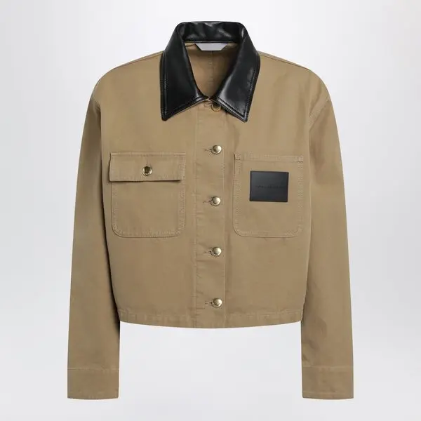 Balenciaga Beige Cropped Workwear Jacket - Cream