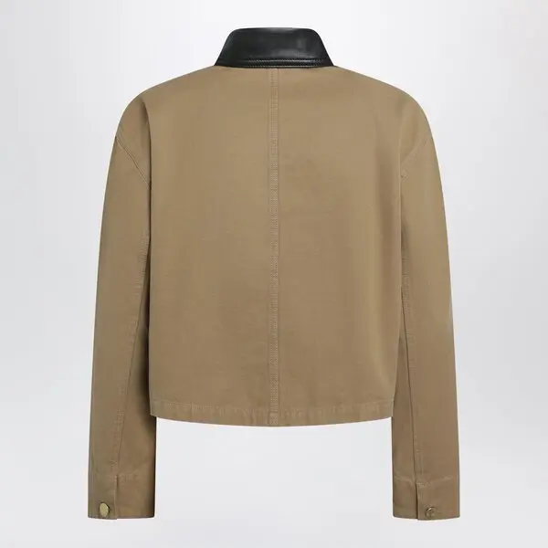 Balenciaga Beige Cropped Workwear Jacket - Cream