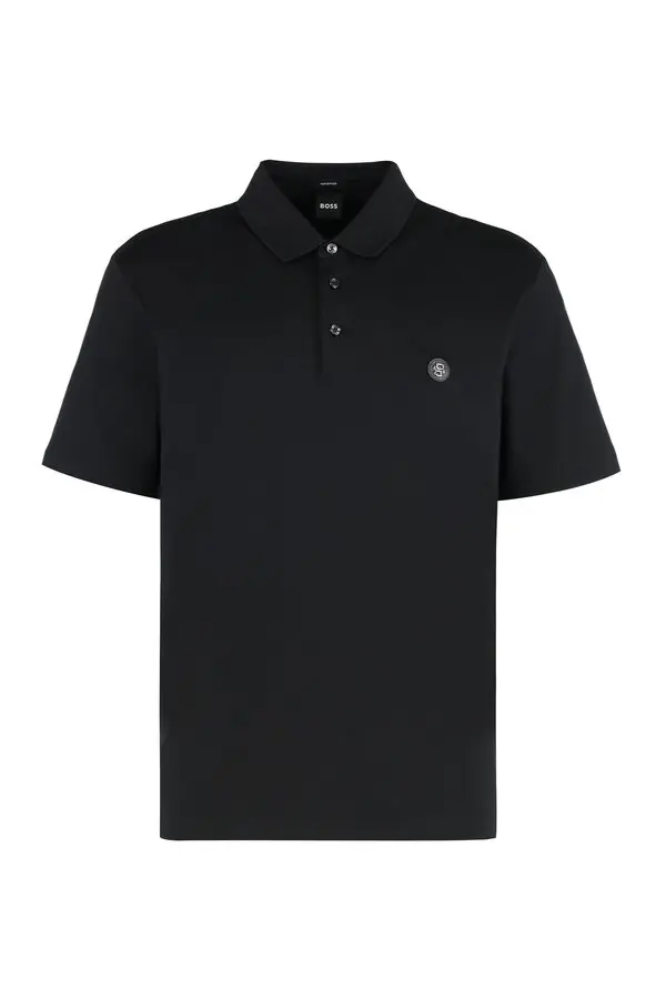 BOSS Mercerized Cotton Polo With Chest Logo