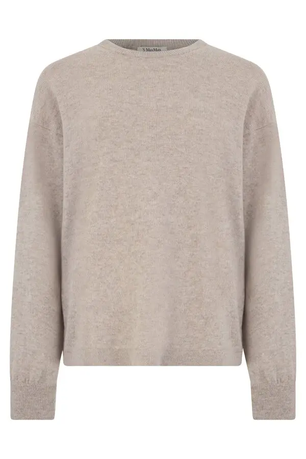 Max Mara Minimalist Wool-cashmere Round-neck Sweater
